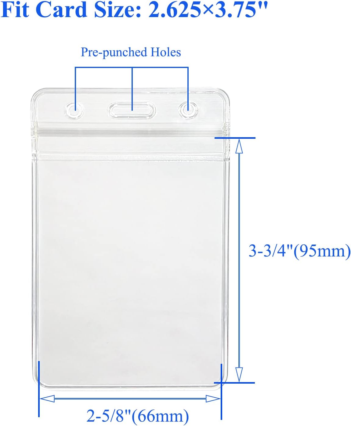 100 Pcs Clear Plastic Vertical Name Tag Badge Holders 100 Pcs Clear Plastic Vertical Name Tag Badge Holders