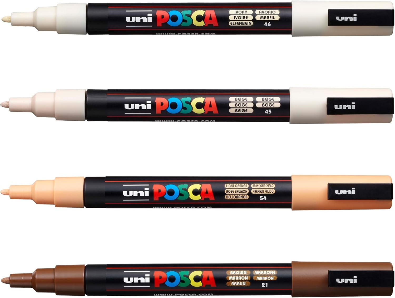 Posca PC-3M Set flomastera za boju, set od 4 tople neutralne nijanse