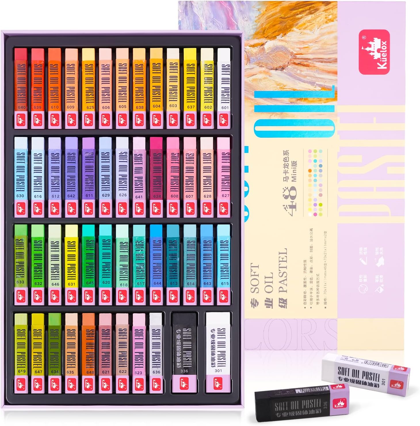 48 Square Oil Pastels for Artists