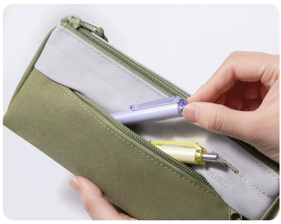 DELI Triangle Multi-Use Pencil Case Stationery Organizer