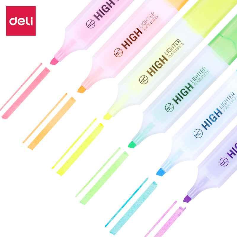 DELI Art Highlighter Pens Jelly Color Chisel Tip 10 Pack