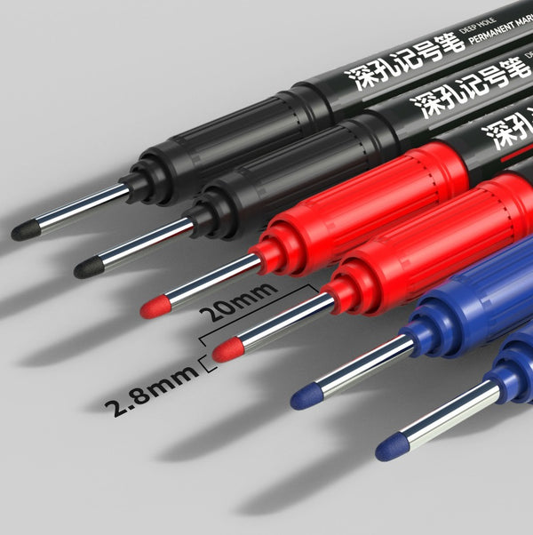 DELI Tiefloch-Permanentmarker 12er Pack 3 Farben