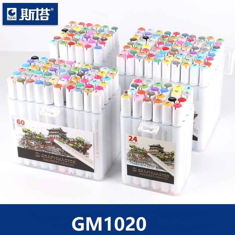 STA GRAPHMASTER GM1020 Alcohol Markers,12/24/36/48/60/80/108 Color
