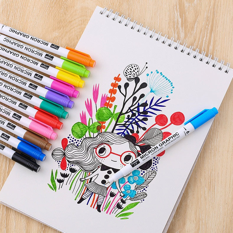 Guangna 12 Colour 0.5 Micron Graphic Needle Pen Set