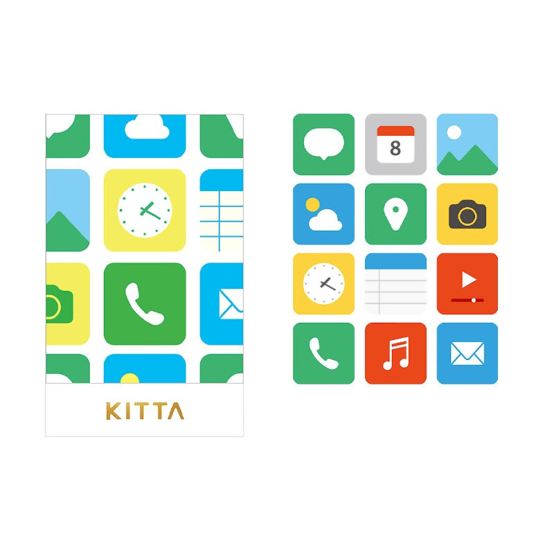 KING JIM KITTA Portable Clear Sticker - Icon Type