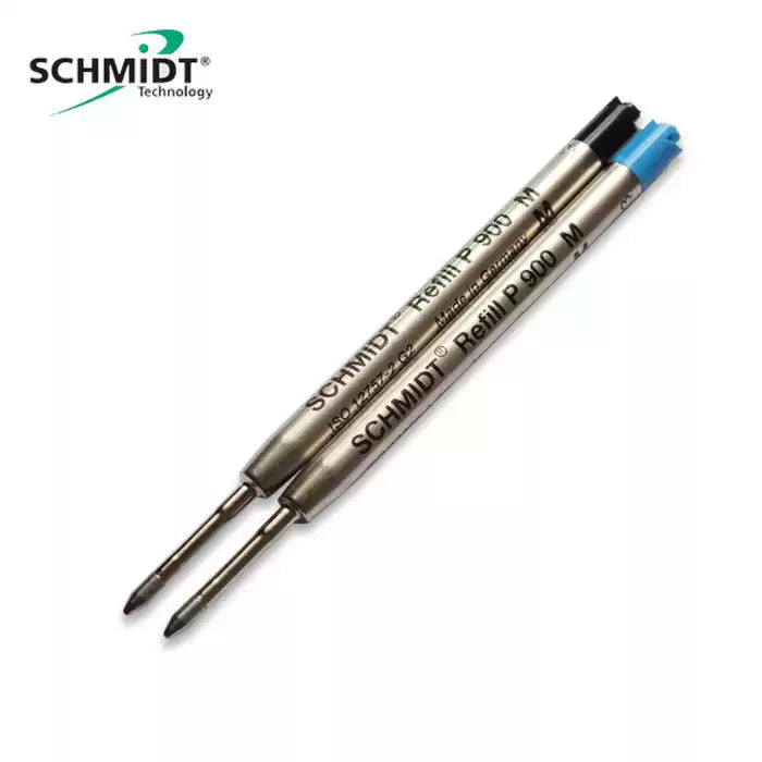 Schmidt Standard P900 M Ballpoint Pen Refill Black/Blue 2 Pack