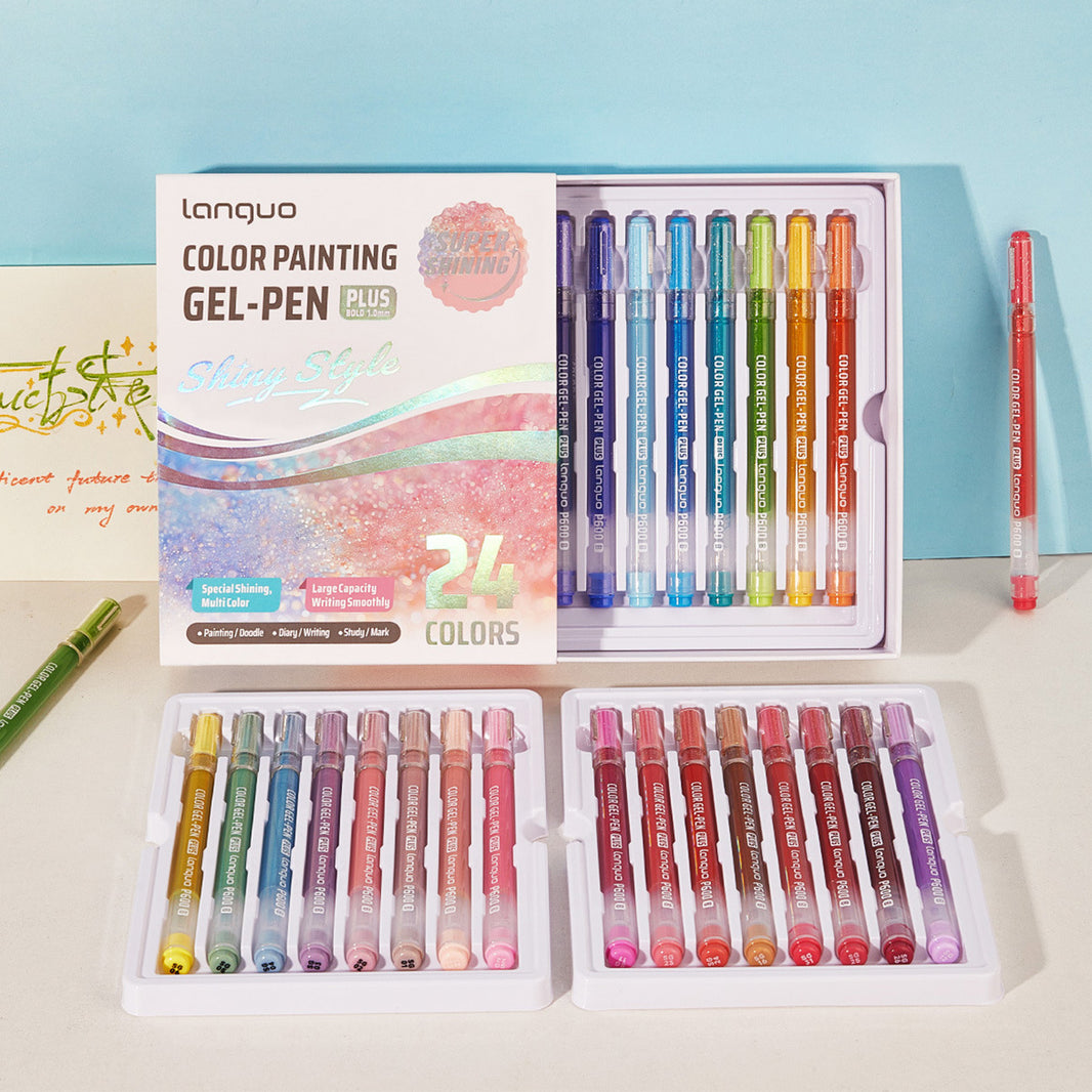 Languo Color Painting Gel Pen Plus 1.0mm Shiny Style 24/36/54/72 Color