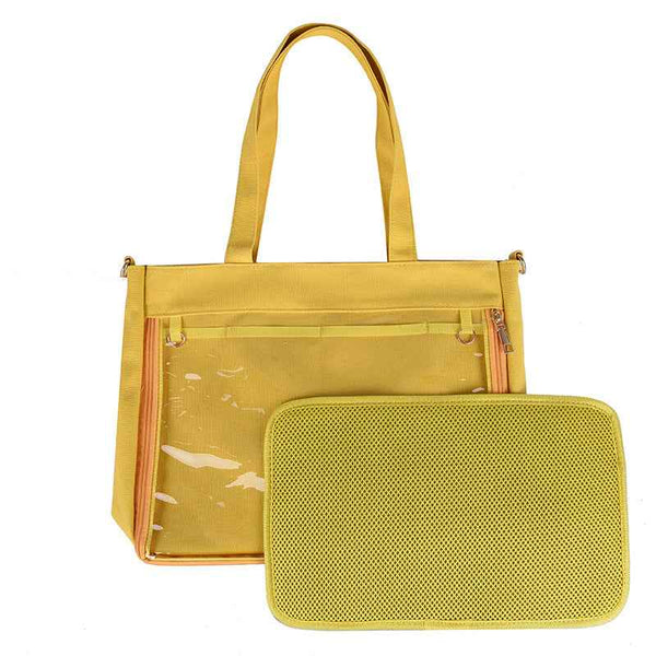 Canvas Ita Bag PVC Window Tote