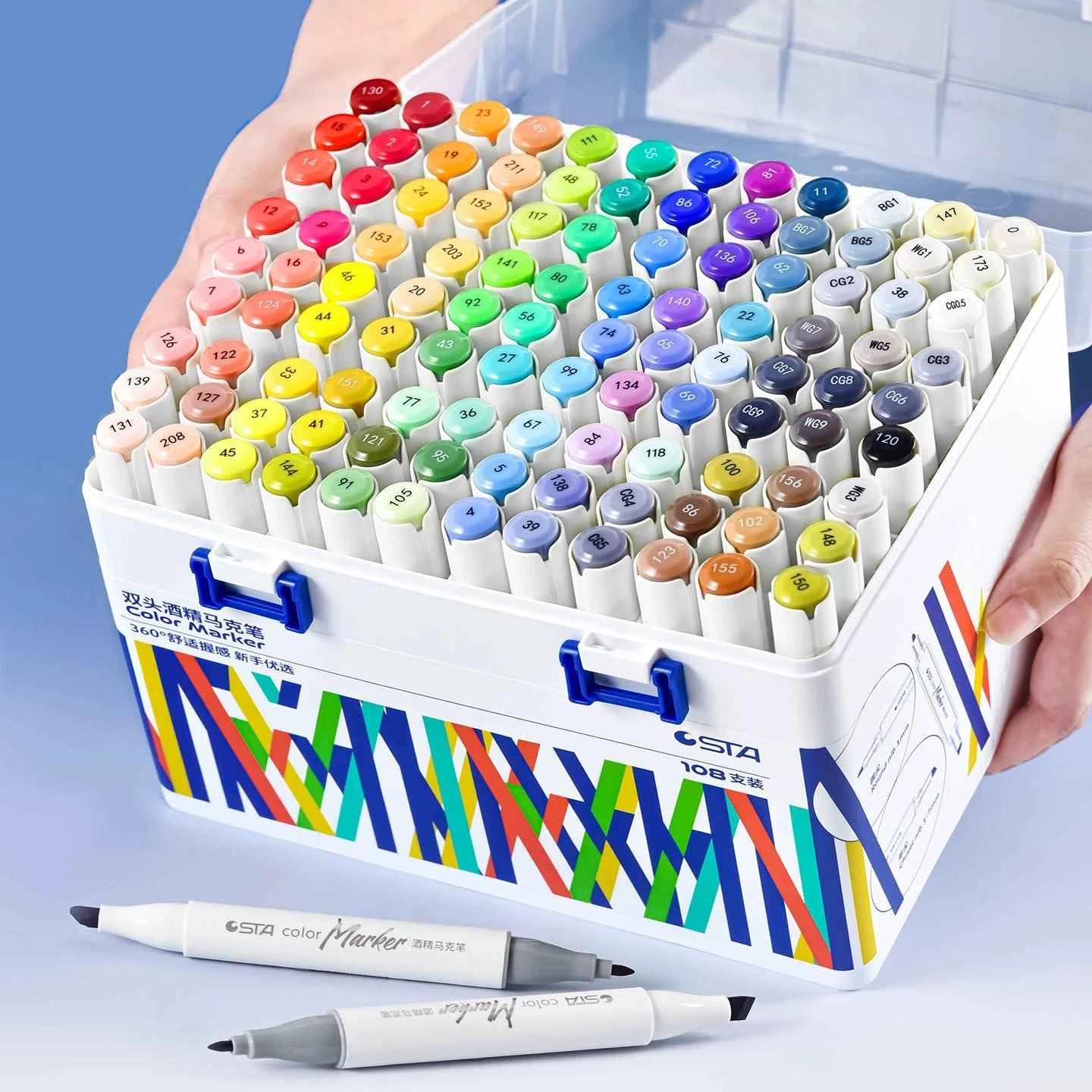 STA 9103 Alcohol Based Markers for Starters,24/36/48/60/80/108-Color D