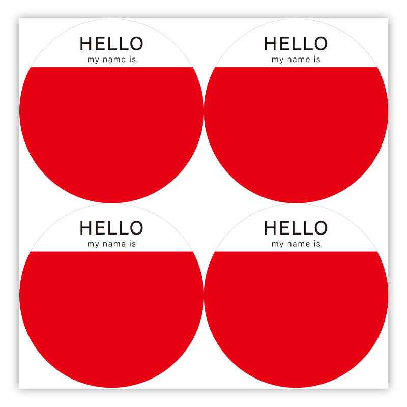 200Pcs Hello Name Tags Hello My Name is Stickers 8cm Round