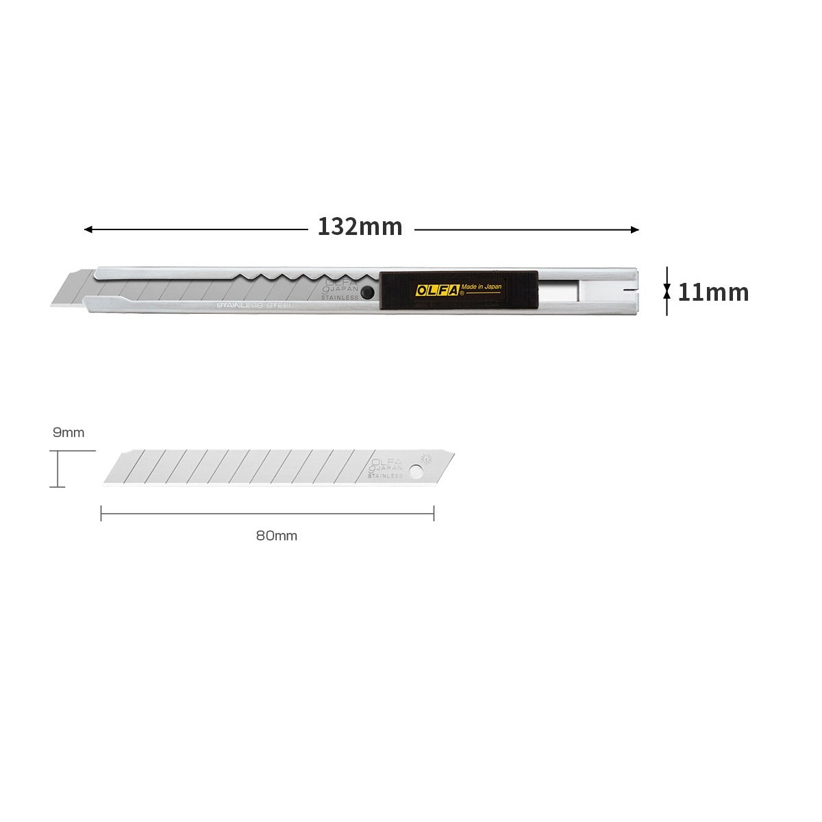 OLFA 9mm Stainless Steel Utility Knife (SVR-1)