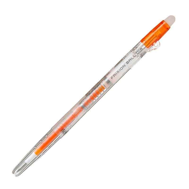 Pilot Frixion Ball Slim Erasable Gel Pen 0.38mm - CLEAR BODY - 3 Pack