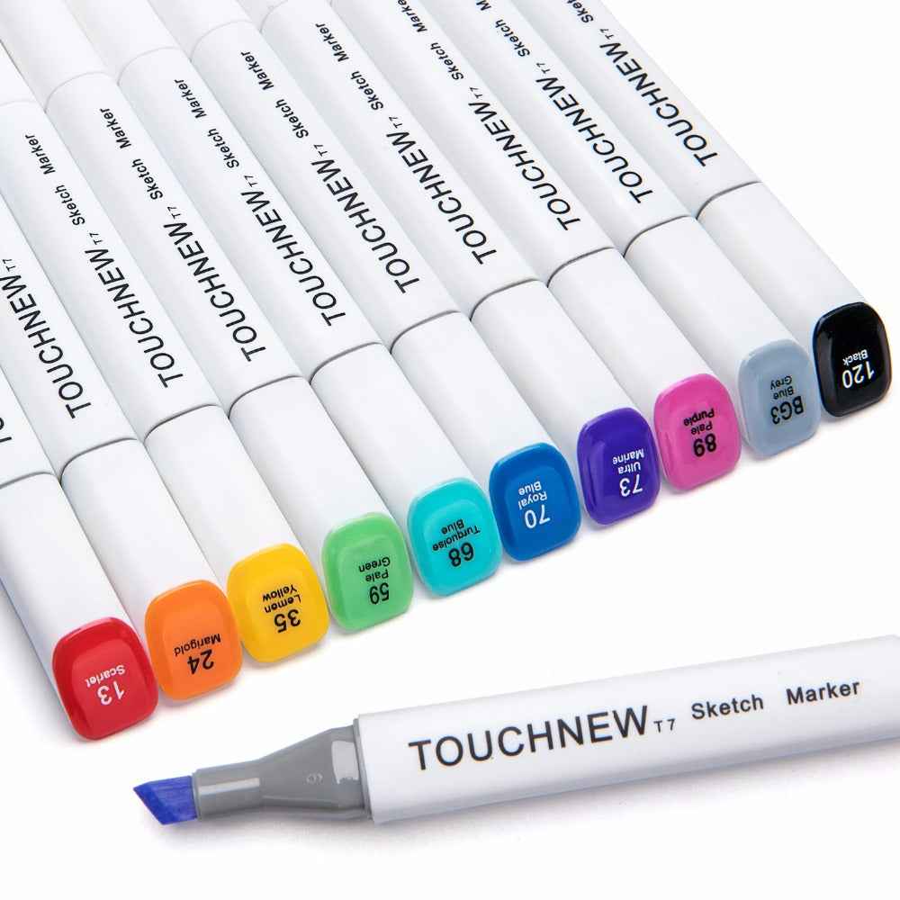 TOUCHNEW T7 30 Farben Künstler-Marker-Set zum Zeichnen von Manga-Anima