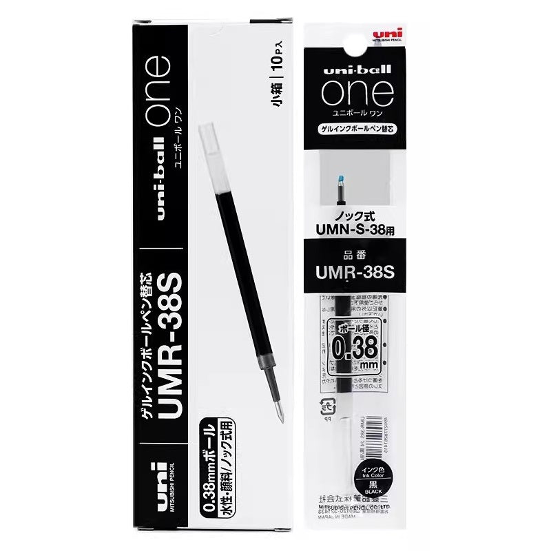 Uni-ball One UMR-38S Gel Pen Refill - 0.38mm - Black/Blue/Red Ink 10 P