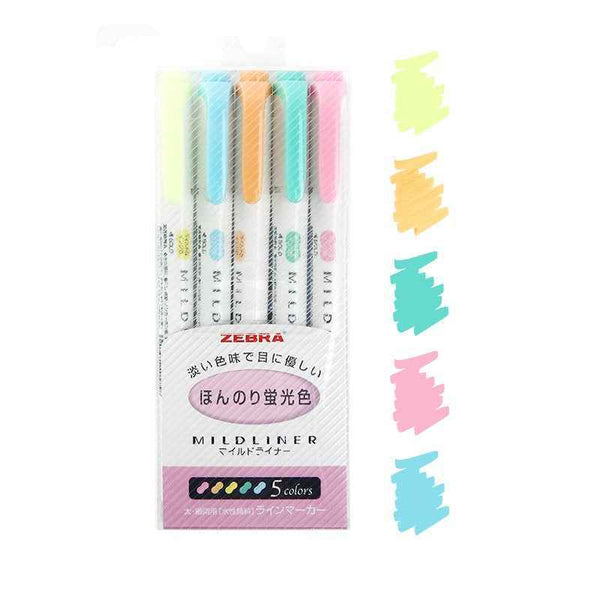 Zebra Pen Mildliner Dual-Tip Highlighter Set,5 Color Pack