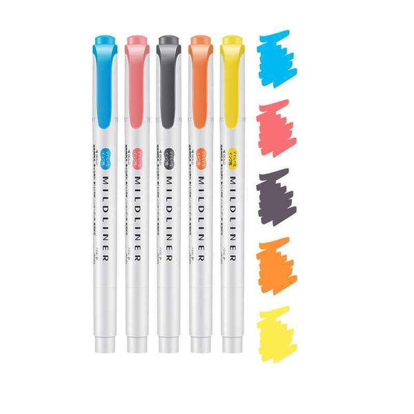Zebra Pen Mildliner Dual-Tip Highlighter Set,5 Color Pack