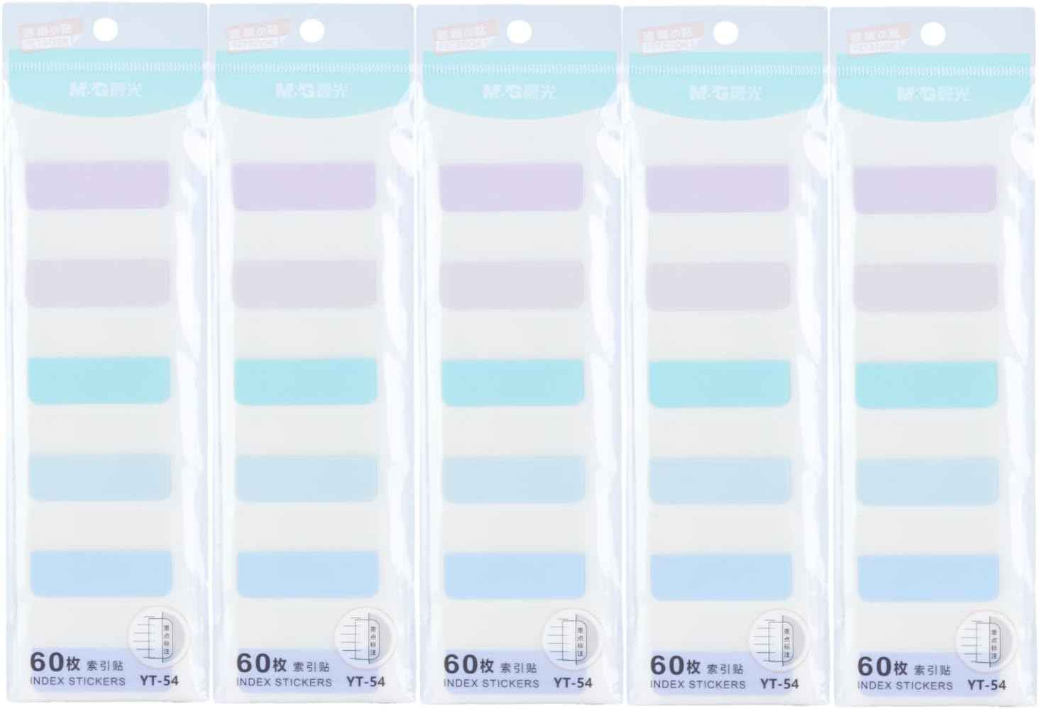 5 Pack Sticky Notes Annotation Tabs 300pcs Index Labels,Morandi Color