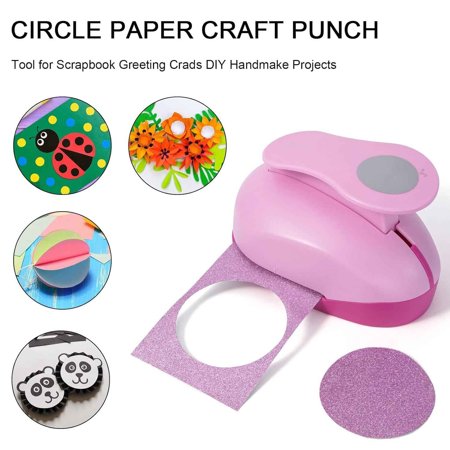 Paper Punch HOMSFOU Handheld Hole Puncher Heavy Duty Punching Tool Hole ...